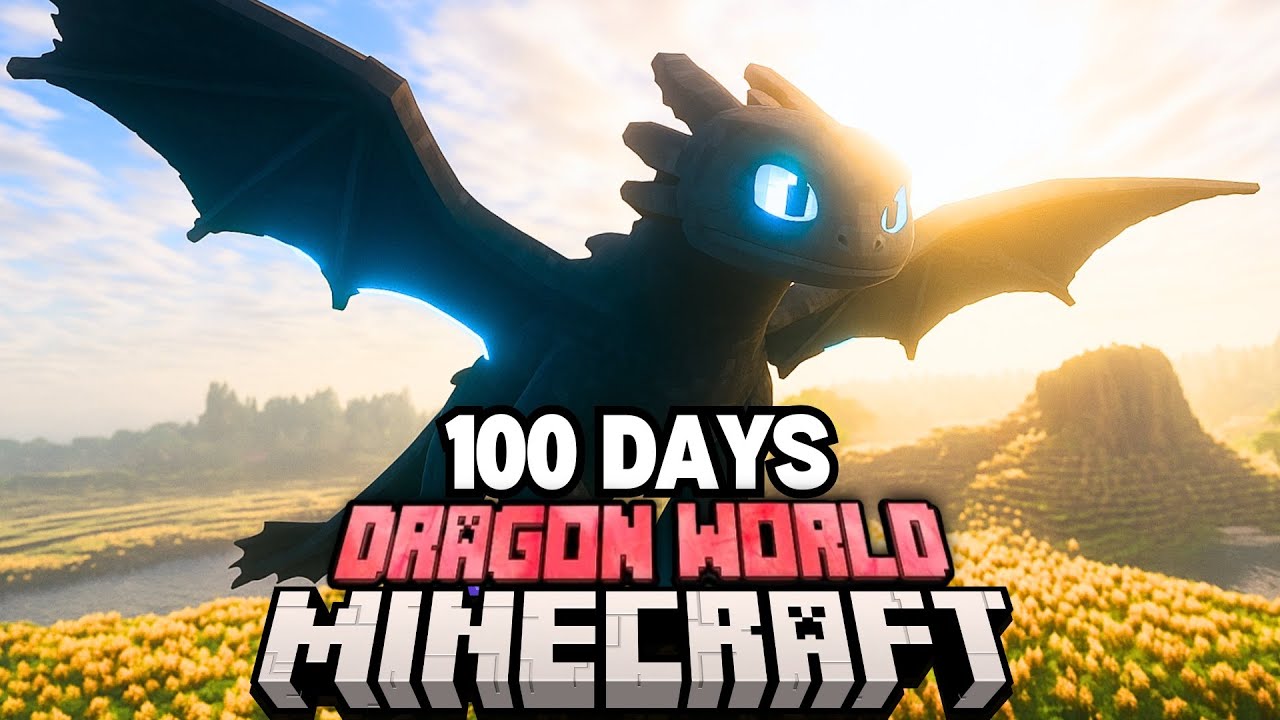 I Survived 100 Days in a LEGENDARY DRAGON WORLD in Minecraft - YouTube