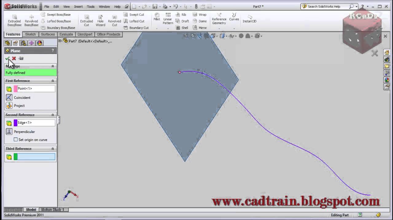 11 Solidworks basic Project Curve - YouTube