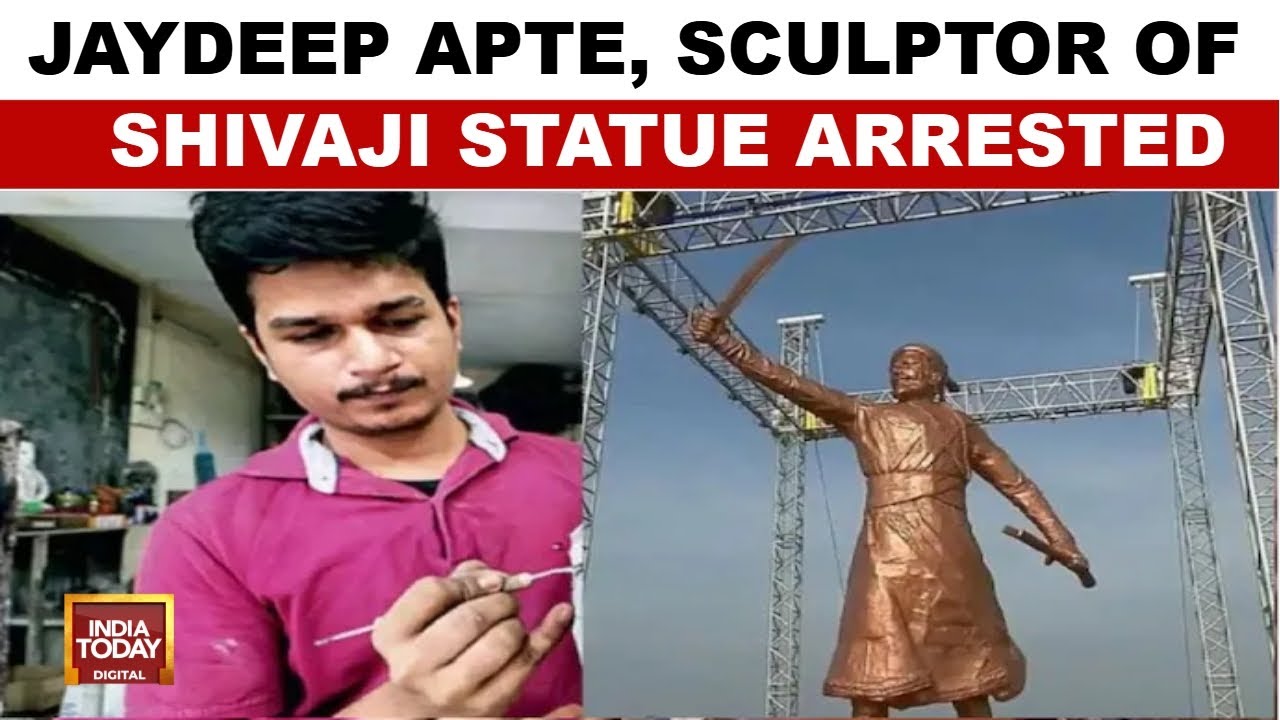Jaydeep Apte, sculptor of Shivaji statue that collapsed in Maharashtra, arrested - YouTube