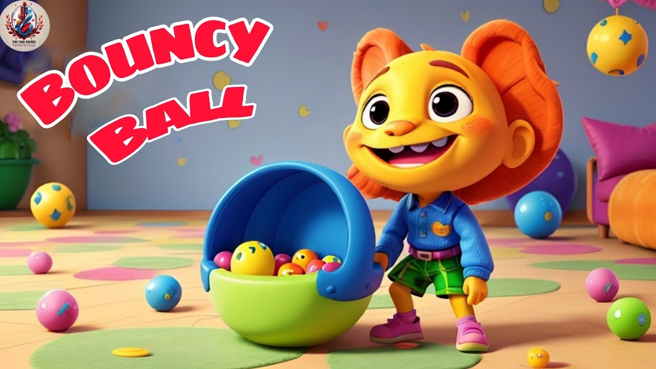 Bounce The Ball Nursery Rhymes song @TinyTuneRhymes |Bouncy Ball ...