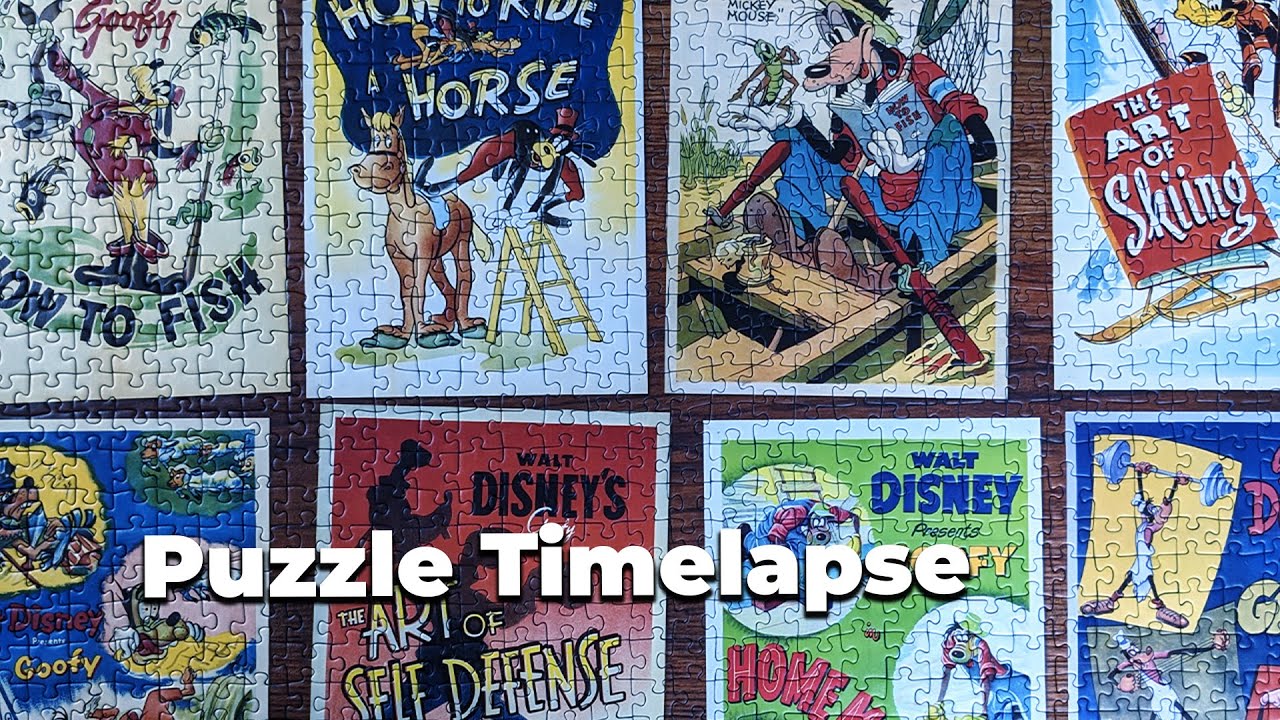 1000 Piece Puzzle Timelapse: Goofy from Ravensburger - YouTube