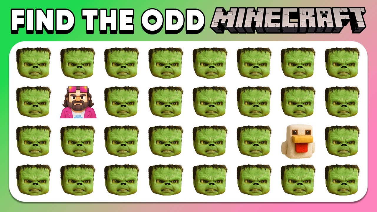Find the ODD One Out - Minecraft Edition 🎲🎮 Emoji Quiz - YouTube