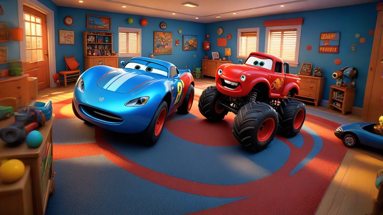 Four Toy Cars Zoom to the Moon | Fun Space Song for Kids | Nursery ...