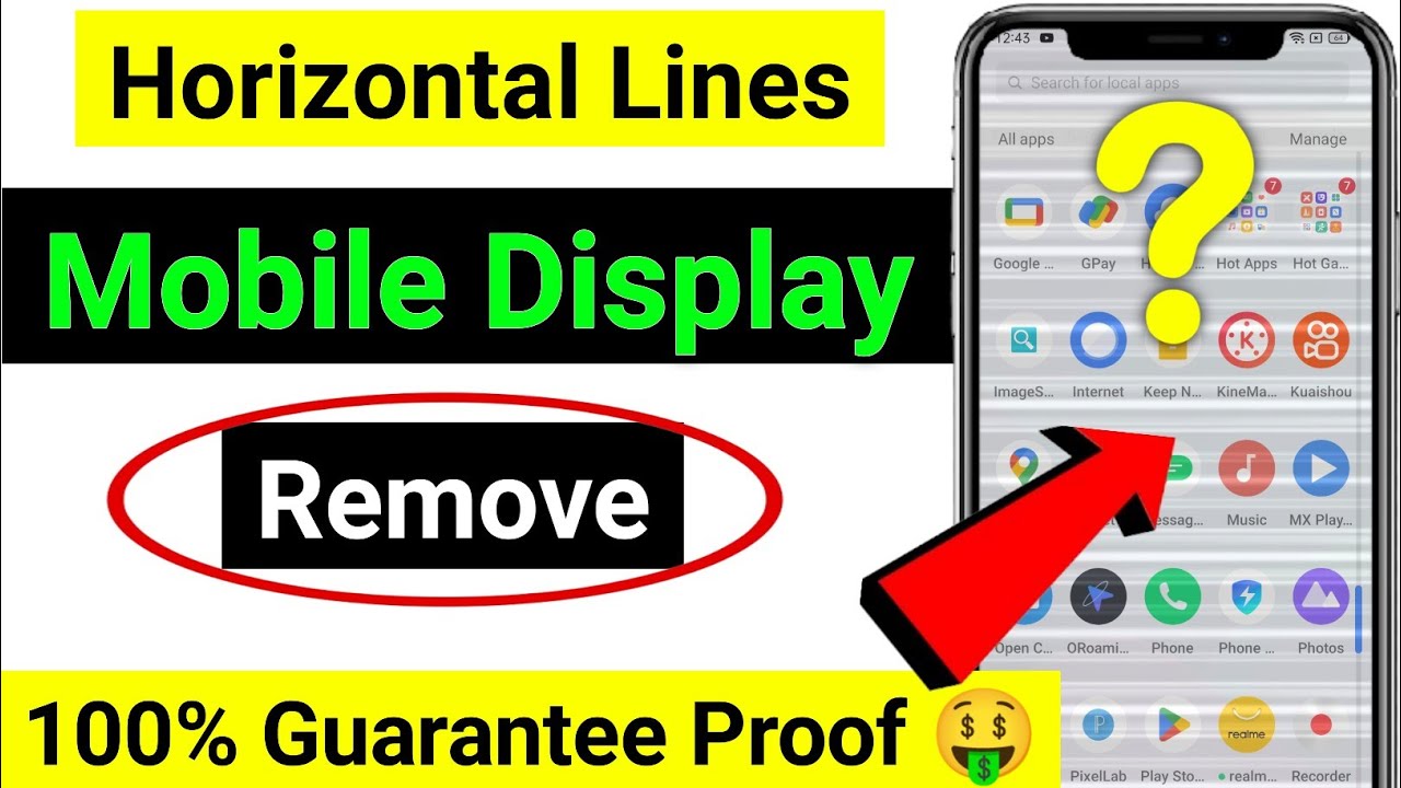 🤑how to fix horizontal lines on phone screen |Horizontal line problem ...