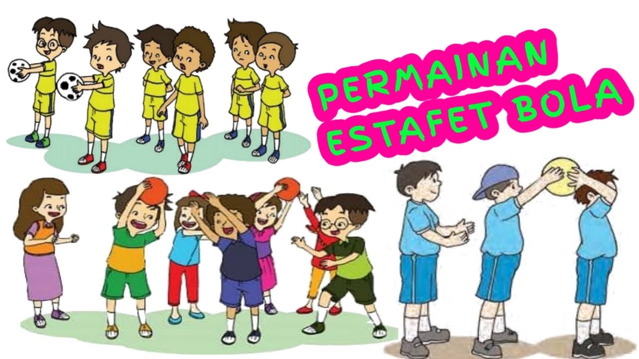Permainan estafet bola (kelas 1, 2 dan 3) SD - YouTube