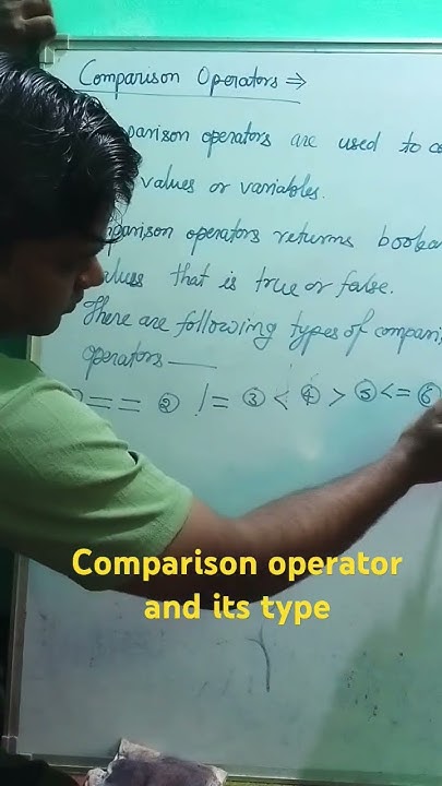 Comparison operator and its type - YouTube