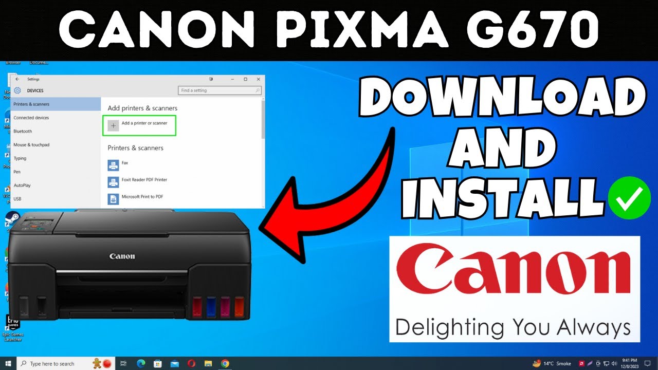 How To Download & Install Canon PIXMA G670 Printer Driver in Windows ...
