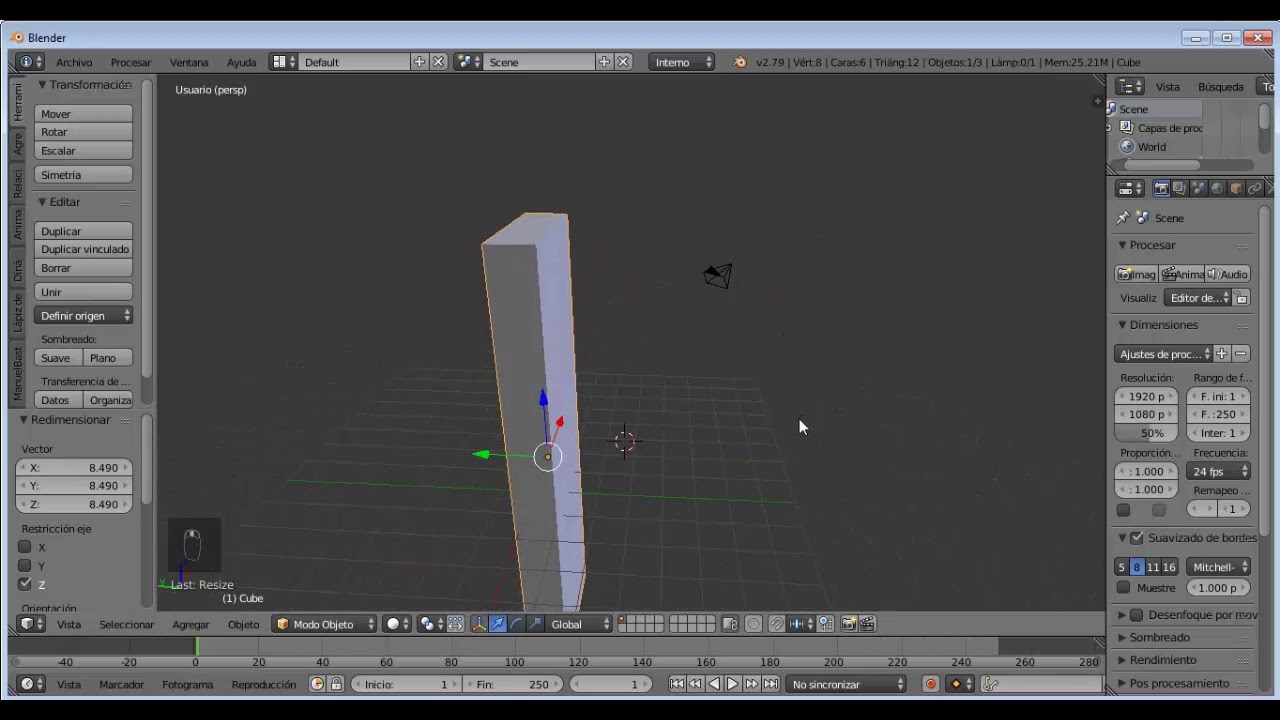 Escalar objetos - YouTube