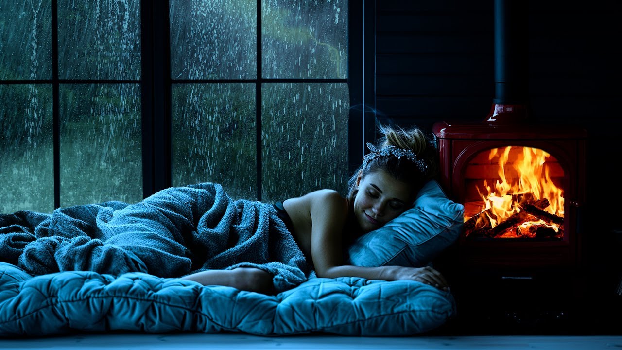 Hypnotize Sleep with Sweeping Rain & Cozy Ambience next to the ...