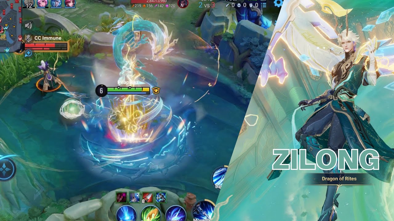 HOK : Zilong【Zephys RoV】| รีวิวสกิน Dragon of Rites「สกินระดับ LNY2024 ...