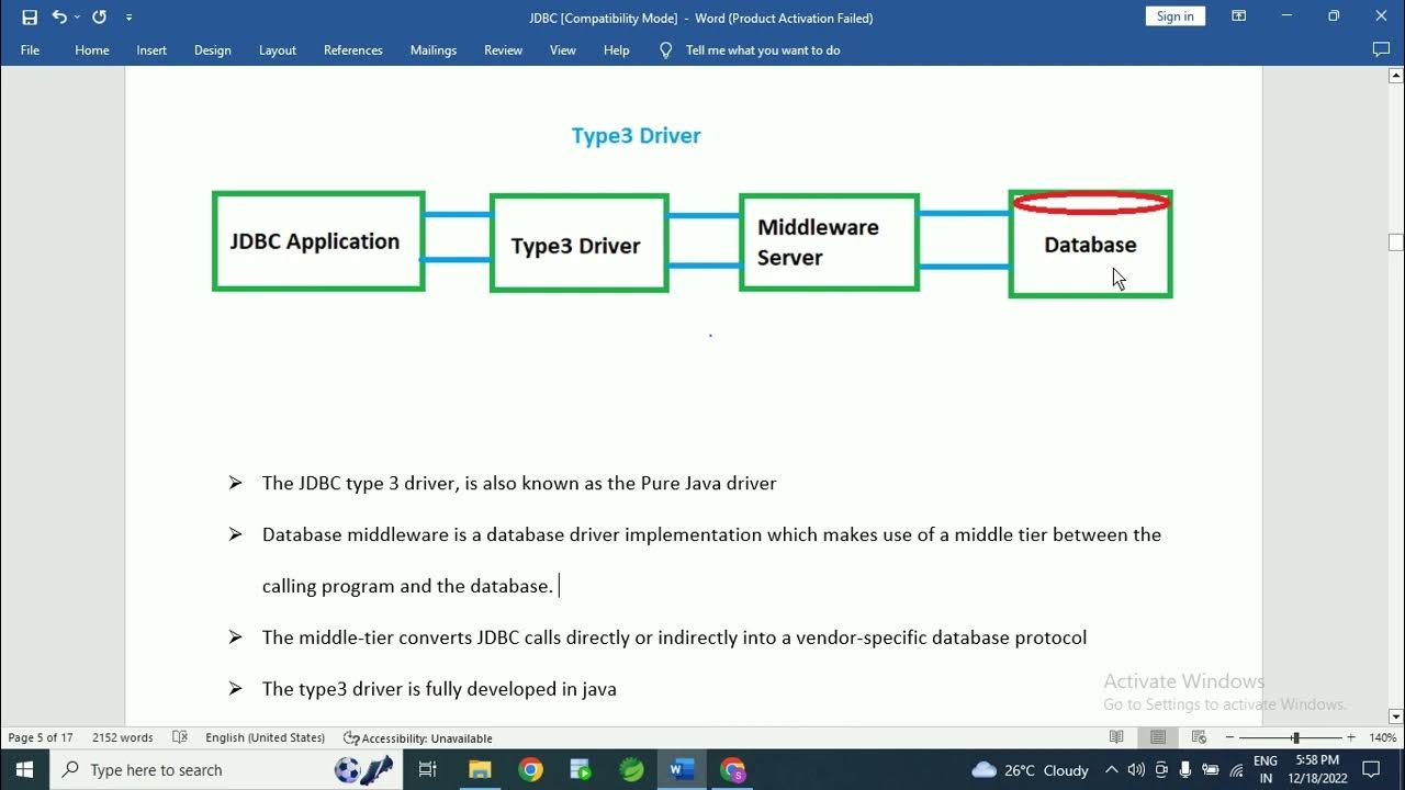 Type3 Driver in JDBC - YouTube
