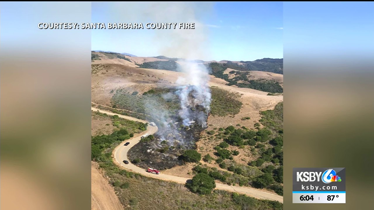 Jalama Fire burning near Lompoc 10% contained, fire officials say - YouTube