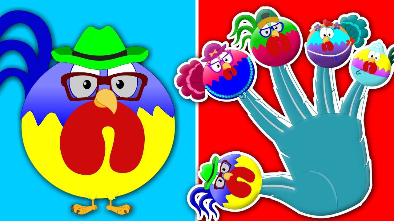 Finger Family Roosters Songs For Children And Nursery Rhymes With ...