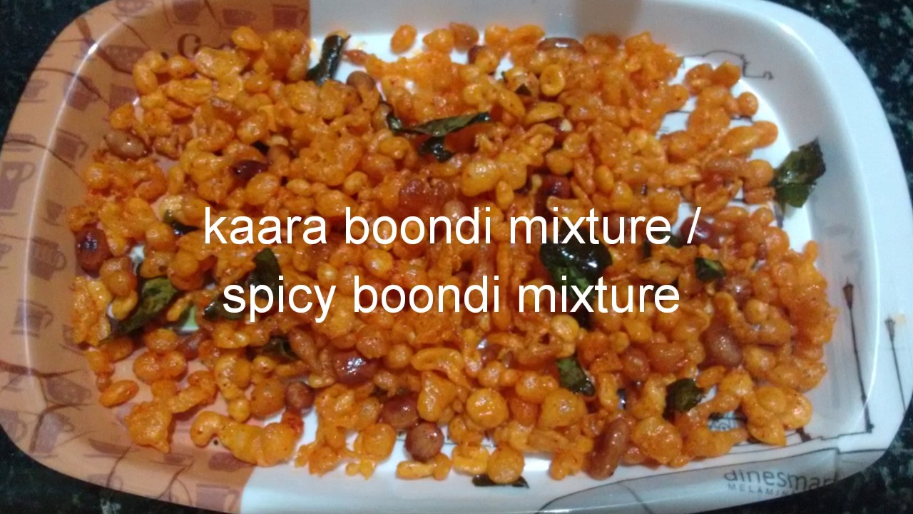 Kaara boondi mixture/ spicy boondi mixture recipe - YouTube