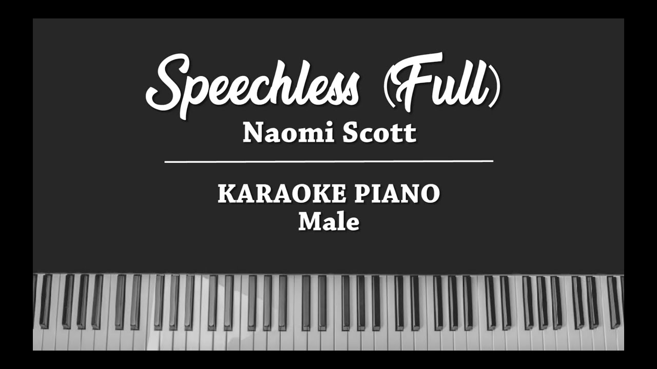 Speechless (Full) From Alladin (MALE KARAOKE PIANO INSTRUMENTAL COVER ...