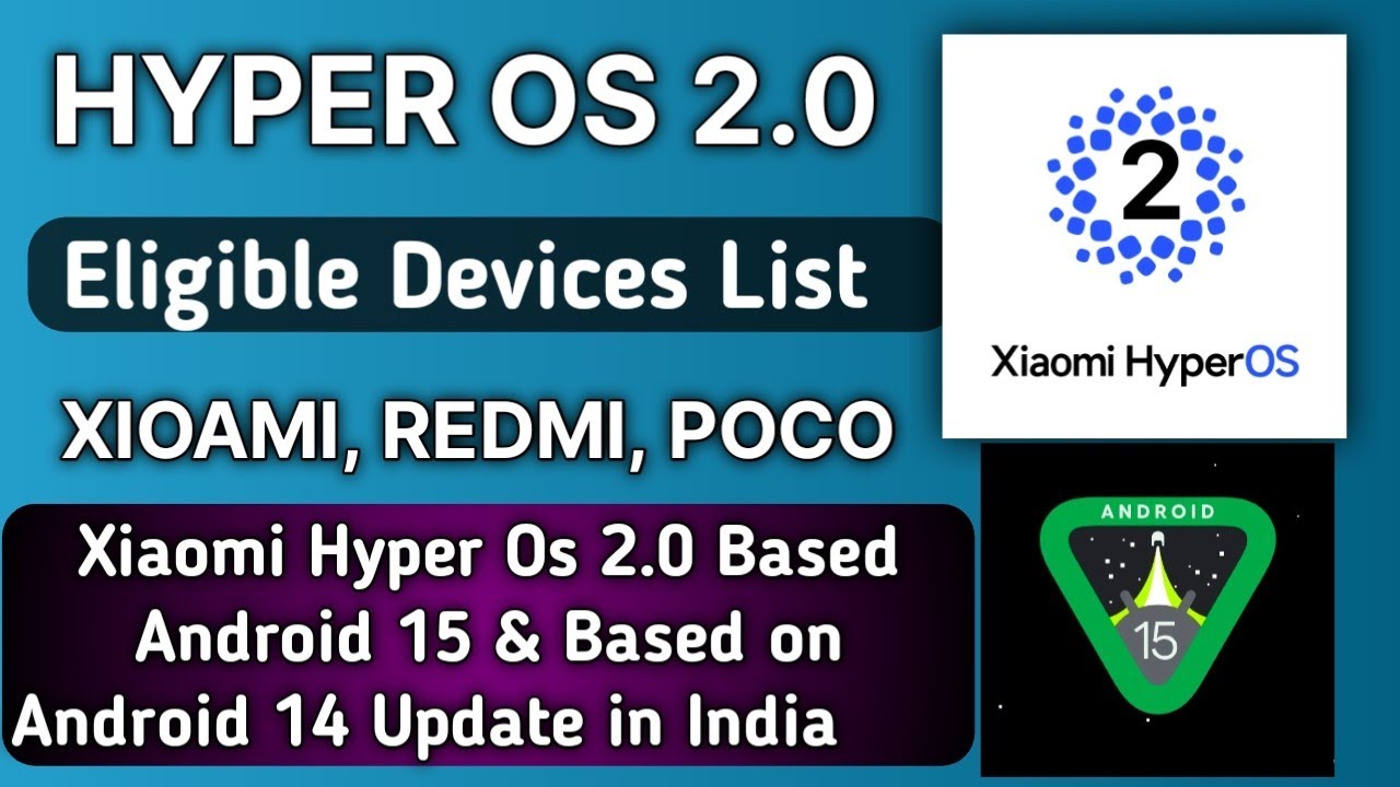 Devices Eligible List - Hyper Os 2.0 Based Android 14 & Android 15 ...