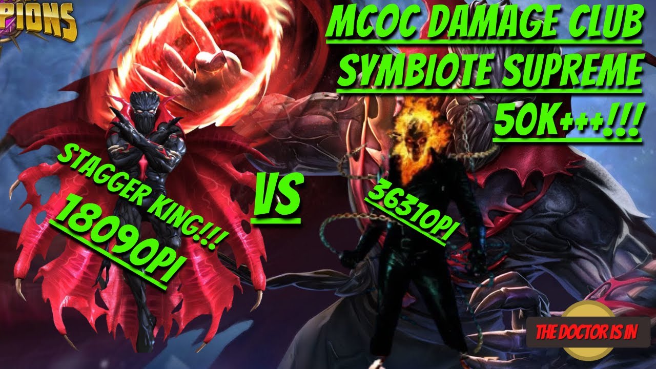 MCOC Damage Club Symbiote Supreme Vs OG Ghost Rider - YouTube