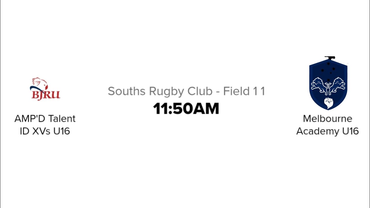 U16s BJRU ID Talent Squad VS U16s Melbourne Brothers Academy Game 2 ...