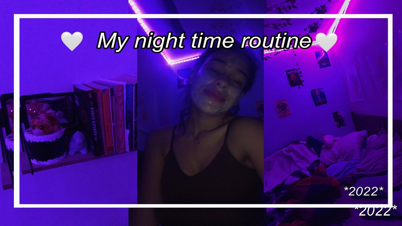 My night routine for self care: hair, skincare, shower routine - YouTube