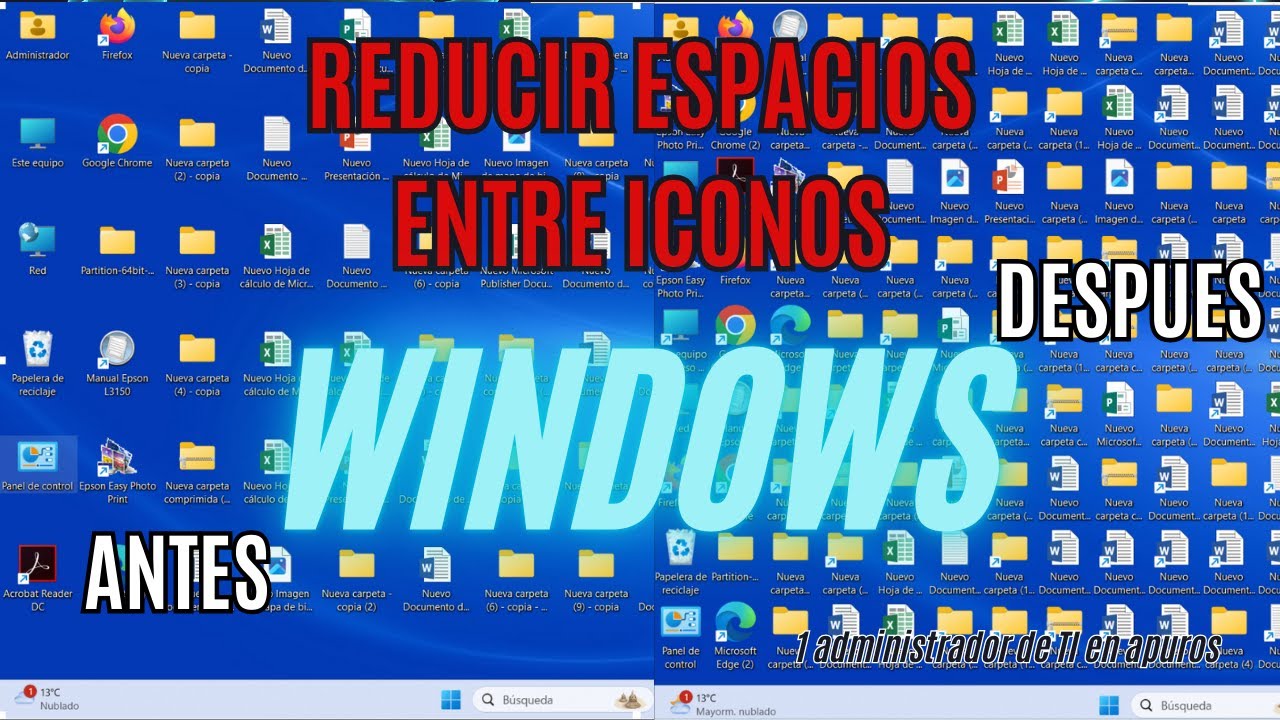 Como reducir espacios entre iconos en windows para optimizar el ...
