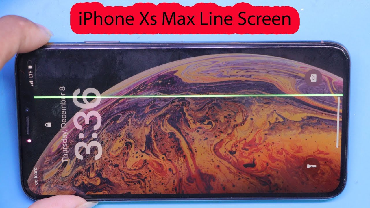 iPhone XS Max Line Screen Blue Solution - Repair -Fix 100% - YouTube
