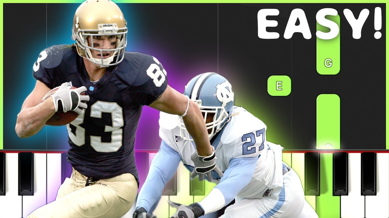 Notre Dame Victory March (Fight Song) | EASY ONE HAND Piano Tutorial ...