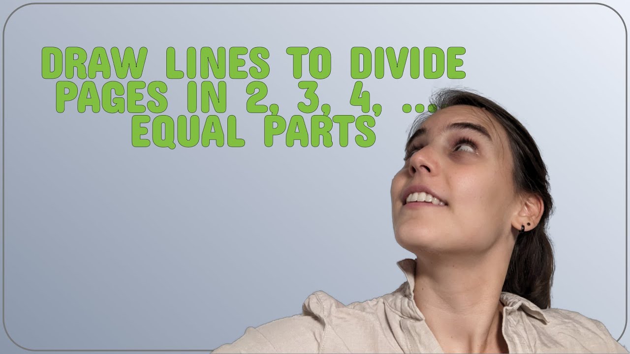 Tex: Draw lines to divide pages in 2, 3, 4, .... equal parts - YouTube