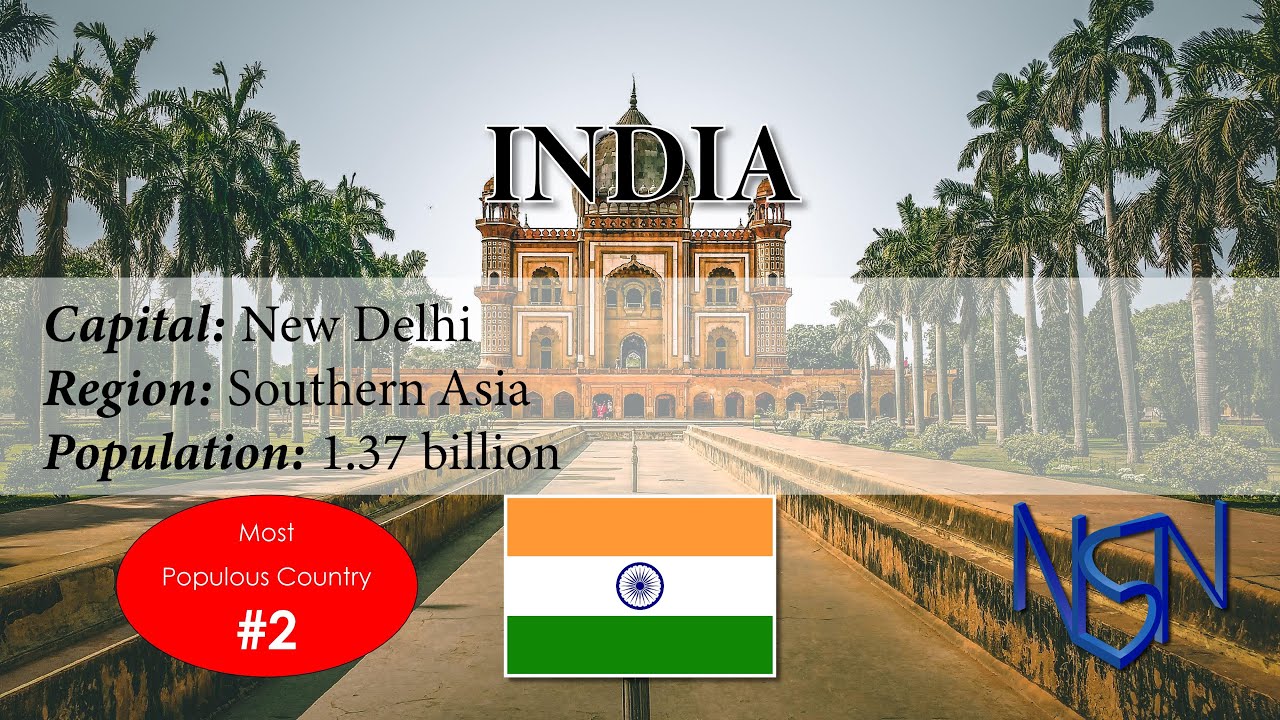 Capital, region, flag, population and other details of India (#2 World ...