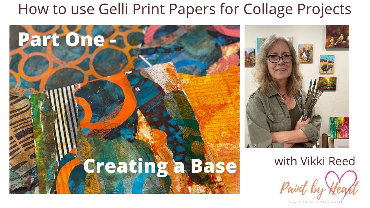 How to use Gelli Print Papers for Collage Projects - Creating A Base ...