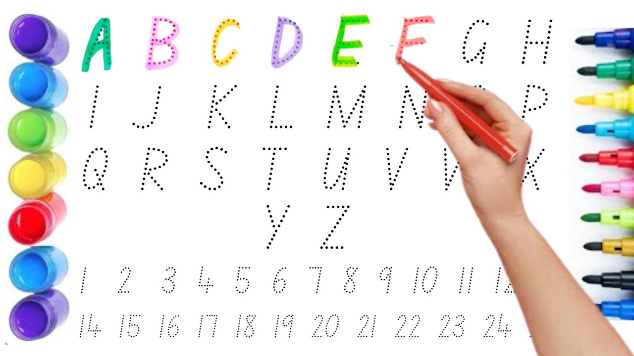 Learning Alphabets A To Z and 1 To10 Counting Numbers for Kids 🎨🚀 - YouTube