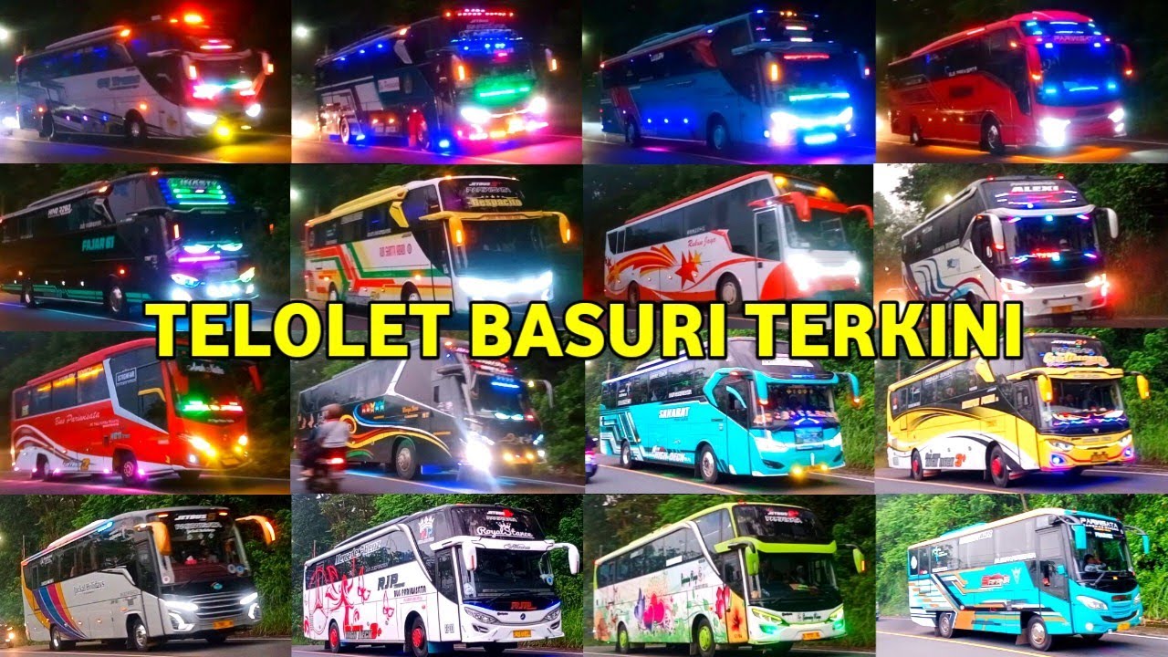 FULL BUS TELOLET BASURI !! Voltron, Mr Jay, Dinasty, Bintara, Nps Trans ...