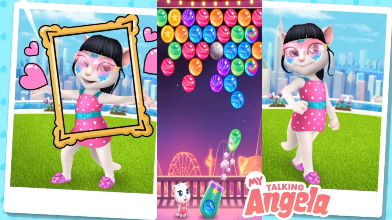 🐘My Talking Angela🦏Bubble Shooter Challenge🦍|Chamor Games - YouTube