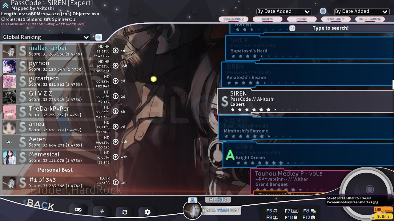 PassCode - SIREN [Expert] +HD,HR (98.61%) - YouTube