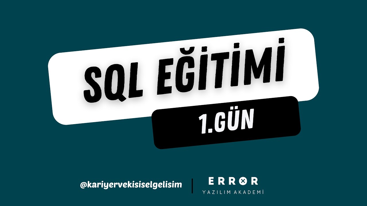 Sql Eğitimi 1 Gün Youtube 5924