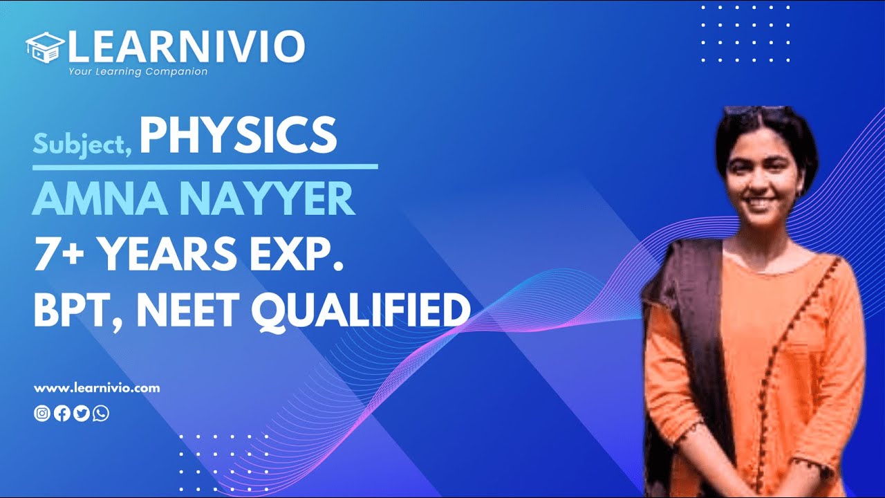 Learnivio | Physics Lect Tayyeba 11th Physics 04-01-2025 - YouTube