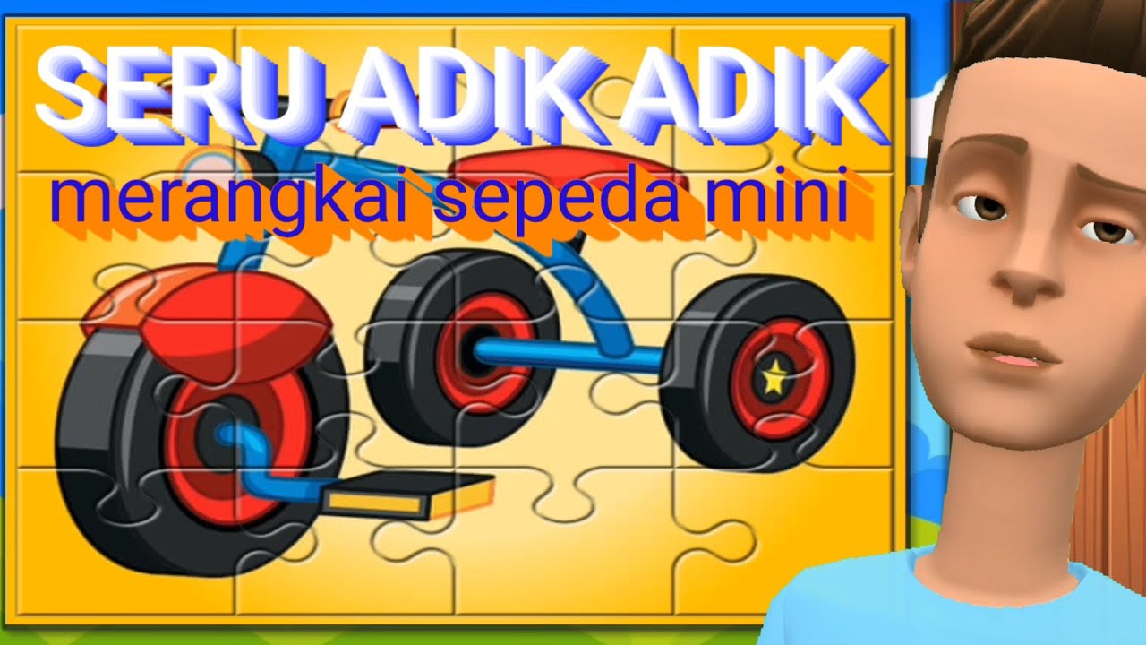 Cara membuat gambar sepeda , merangkai gambar - YouTube