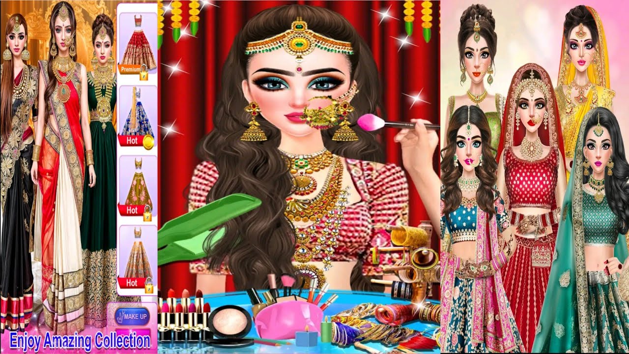 Indian bridal makeup wala game stylish Raj - YouTube