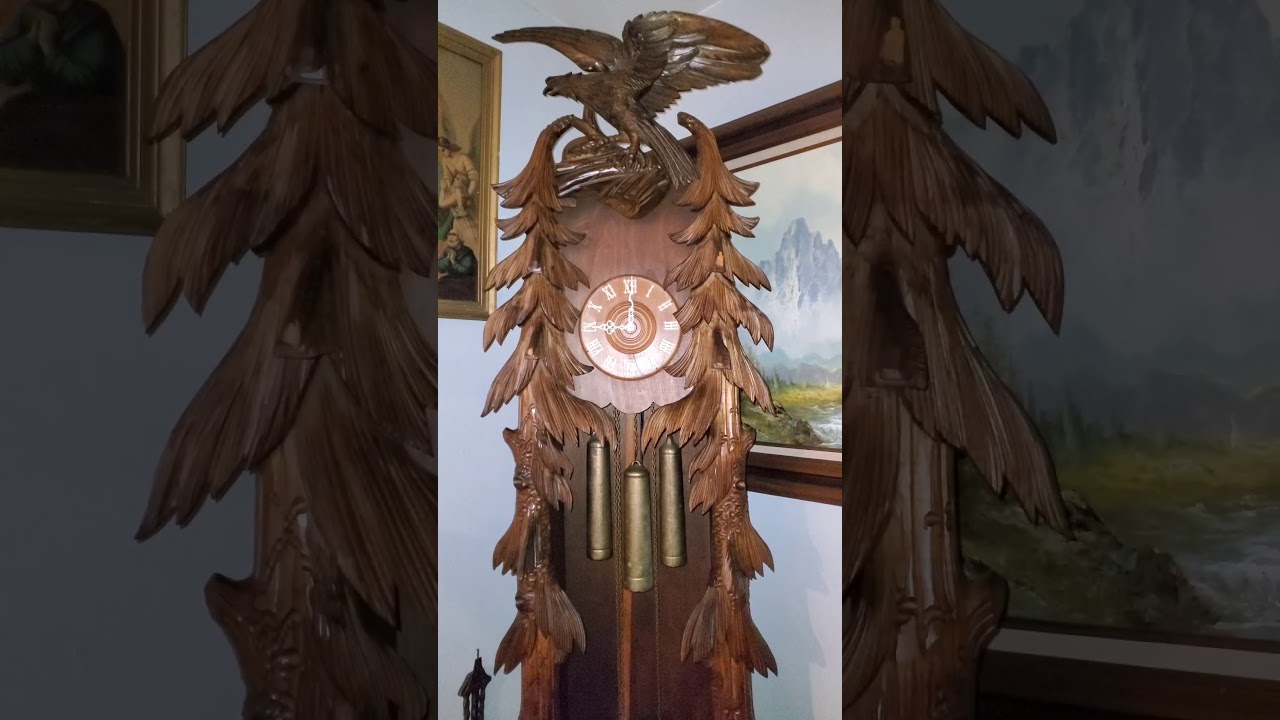 Beautiful Cared Black Forest Grandfather Clock - YouTube