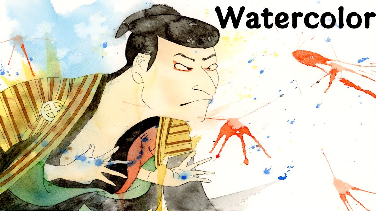 Ukiyo-e - Watercolor Painting - YouTube