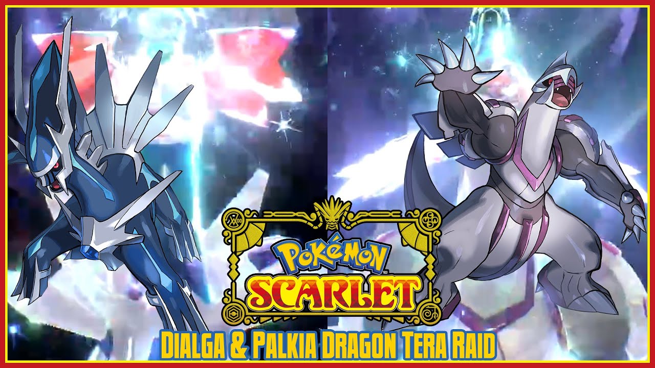 Pokémon Scarlet Version | Playthrough | Dialga & Palkia Dragon Tera ...