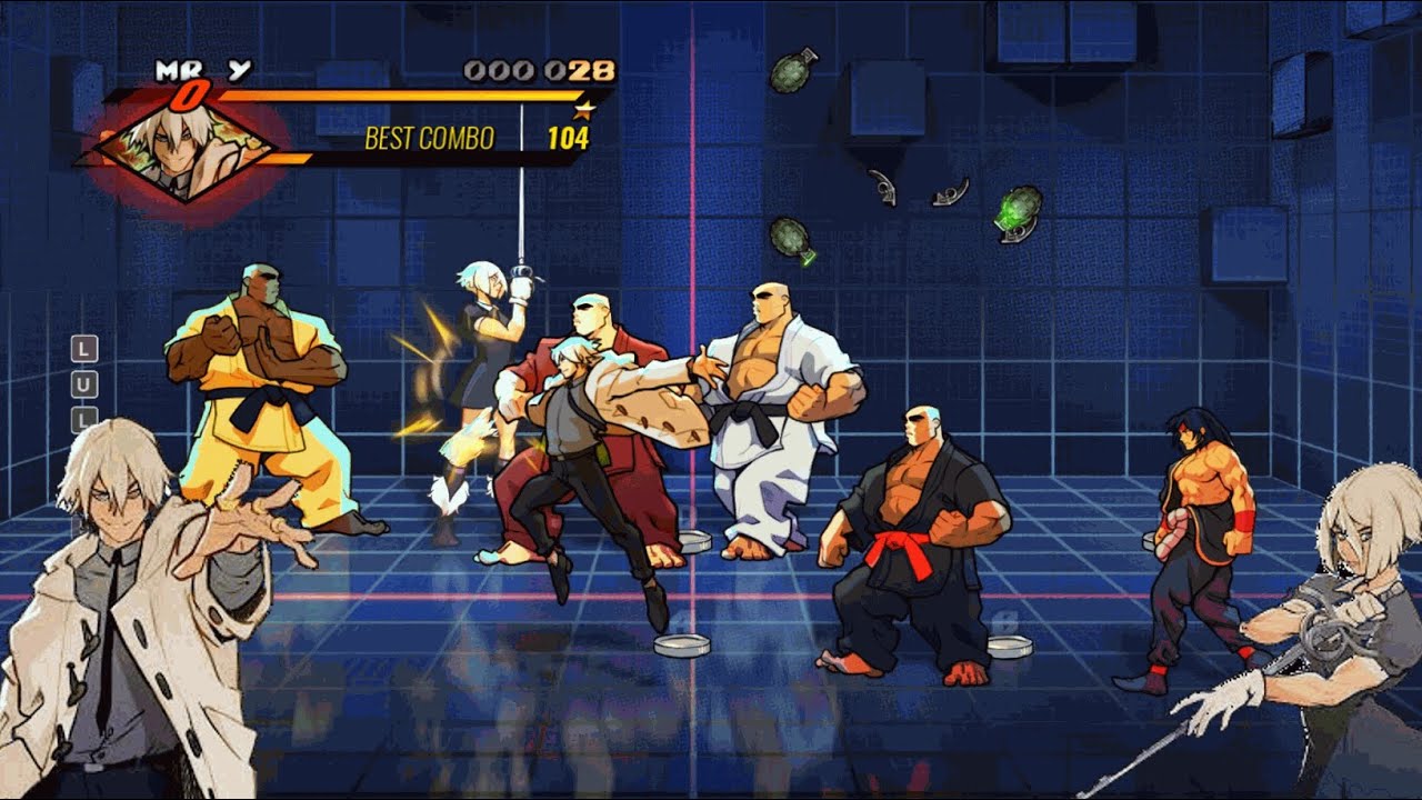 Streets of Rage 4 Mr. Y & Ms. Y VS Shiva, Goro & other karate students ...