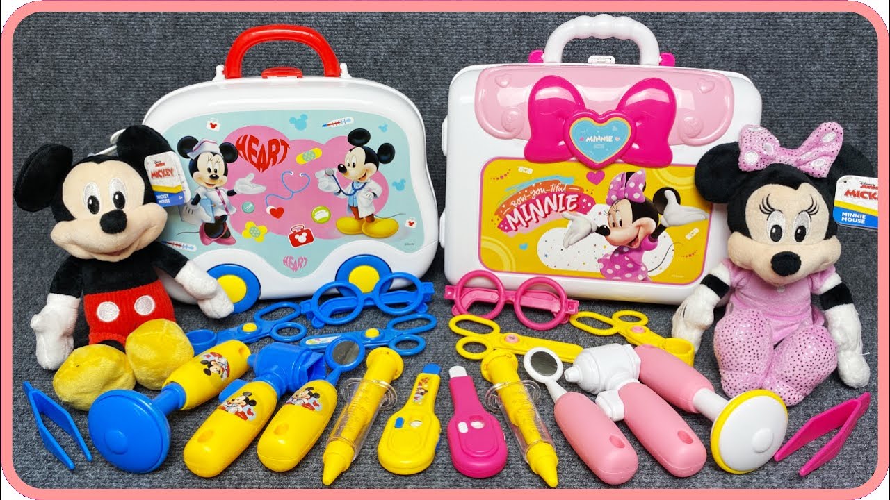 Disney Minnie/Mickey Mouse Doctor Set Satisfying with Unboxing ...
