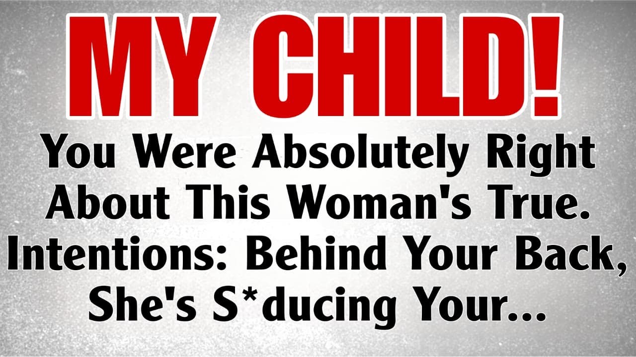 🚨 God Says,you were absolutely right about this woman's true intentions ...
