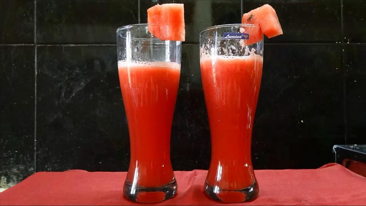 Watermelon Juice Puchakaya Paaneeyamu Preparation in Telugu (పుచ్చకాయ ...