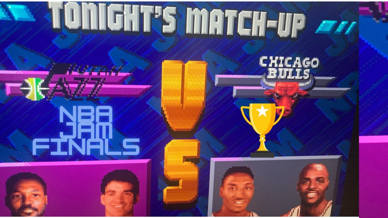 JAZZ DEFEAT BULLS NBA JAM FINALS SNES VERY HARD MODE MAX DIFFICULTY ...