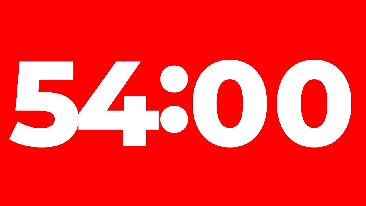 54 Minute Timer Without Music | Perfect for Study and Work - YouTube