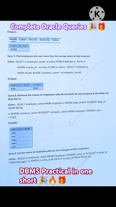 Part-4 ||DBMS practical questions|| complete SQL in one short *BCA&B.tech (SQL important ...