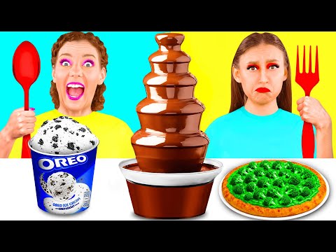 Chocolate Fountain Fondue Challenge | Awesome Food Recipes by Fun Teen