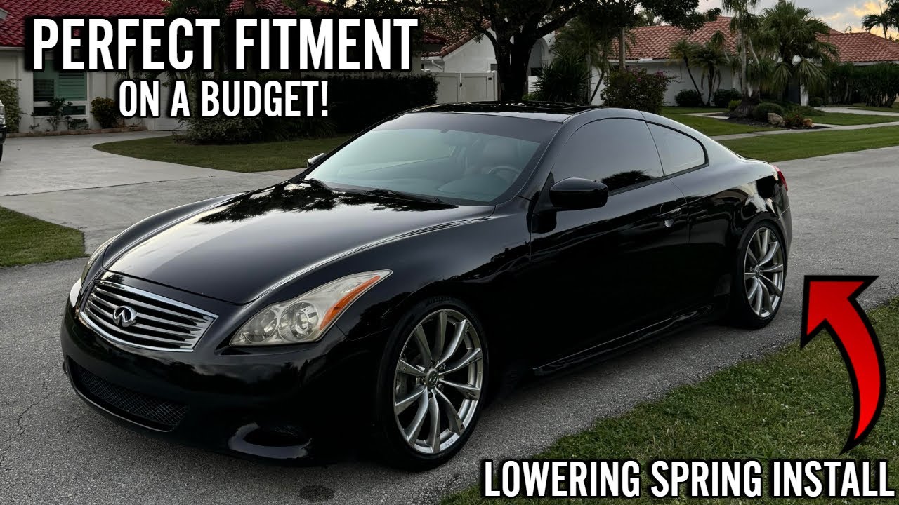 How To Install Lowering Springs On A Infiniti G37 - YouTube