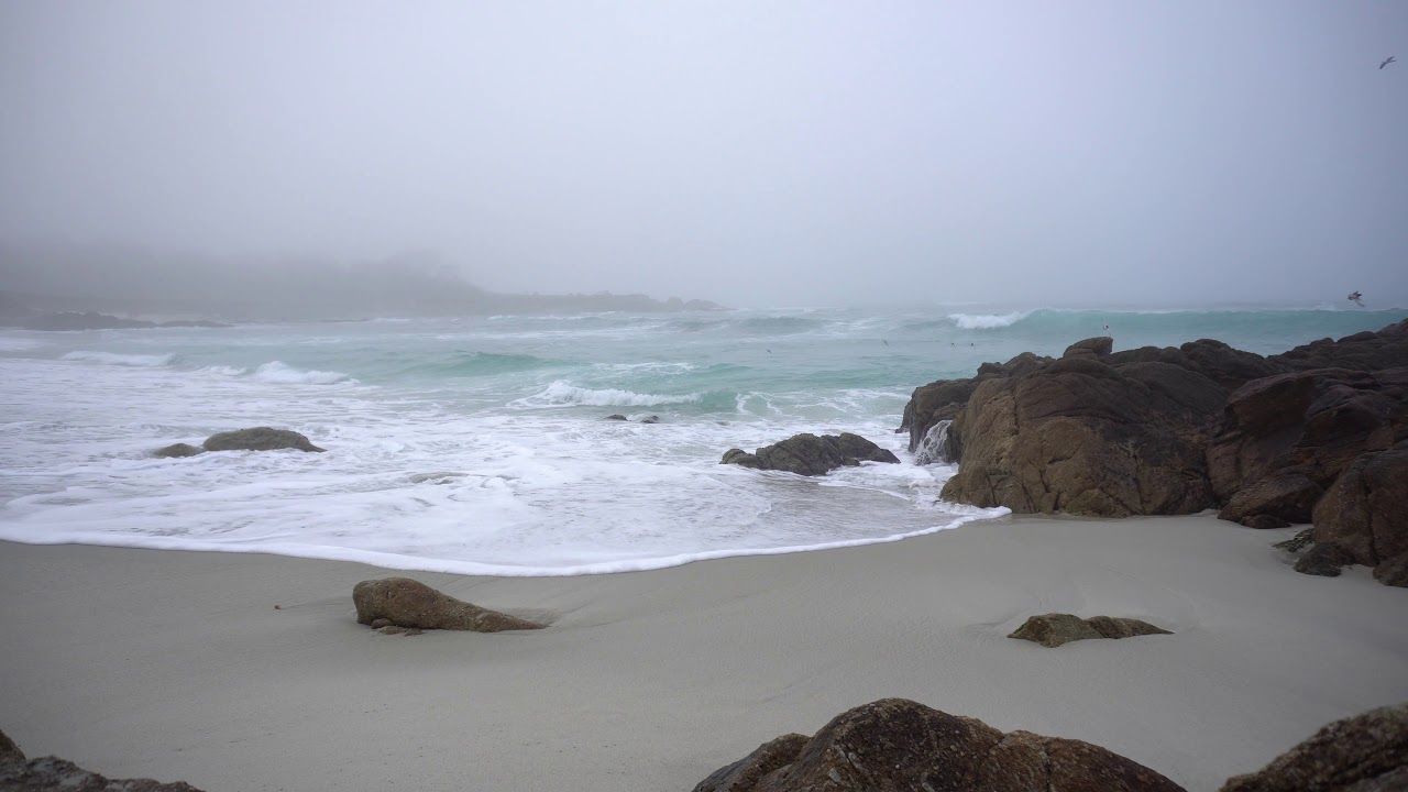 Ocean Waves With Fog - YouTube